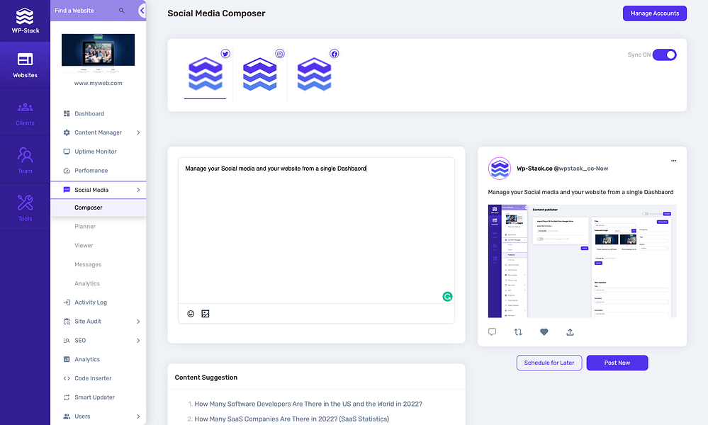 Wp-stack.co: All-in-one Wordpress Website Management | BetaList