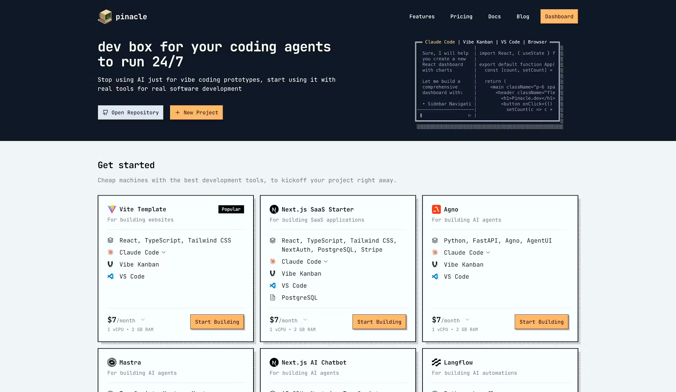 Pinacle: Start instant browser-based dev environments for | BetaList