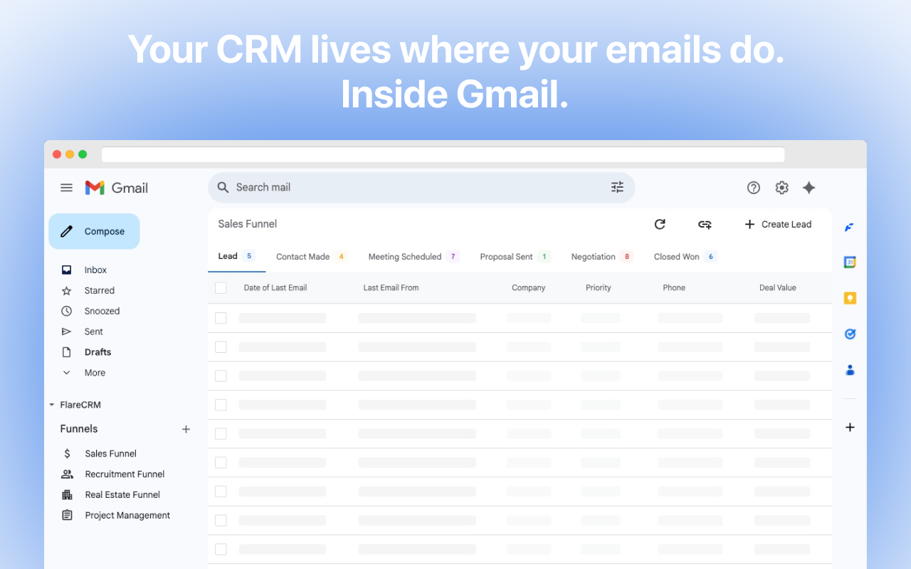 FlareCRM: A lightweight CRM that lives inside Gmail | BetaList