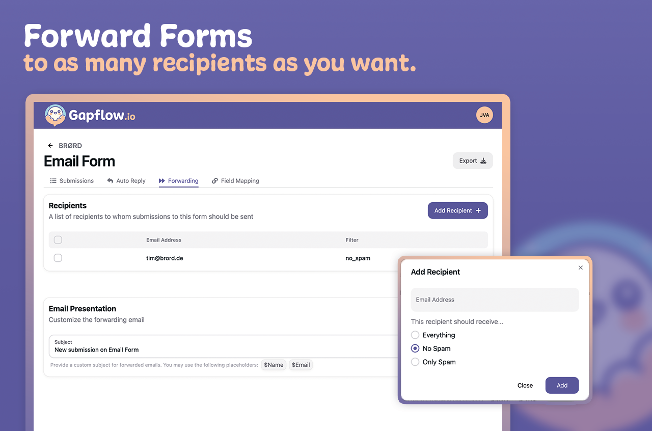 Gapflow.io: Make native Webflow Forms work. | BetaList