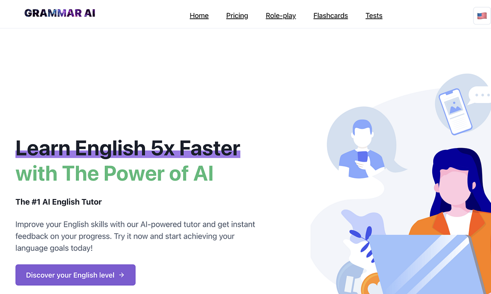Grammar AI: English learning powered with AI | BetaList