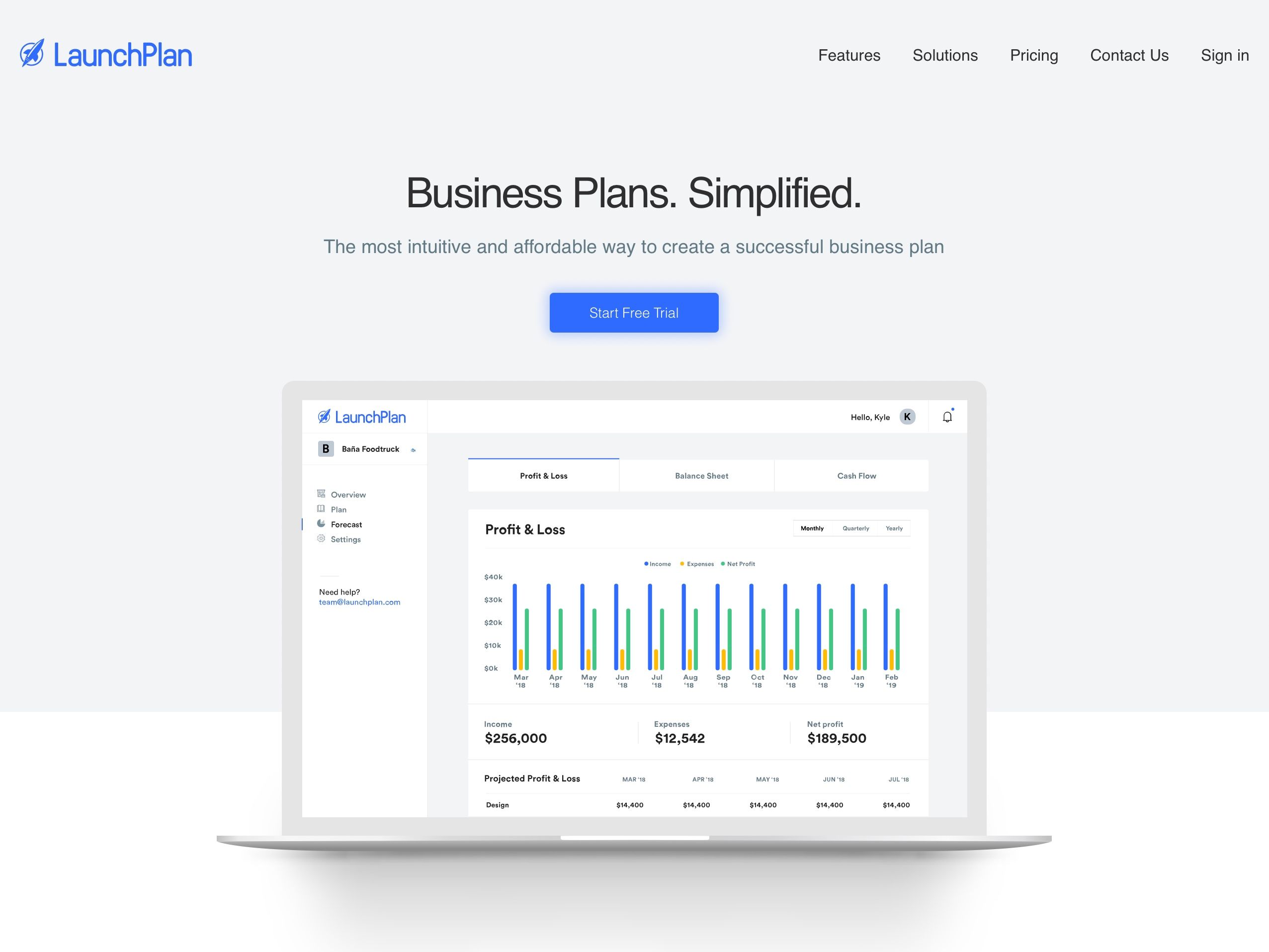 LaunchPlan: Smart and simple business plan software that | BetaList