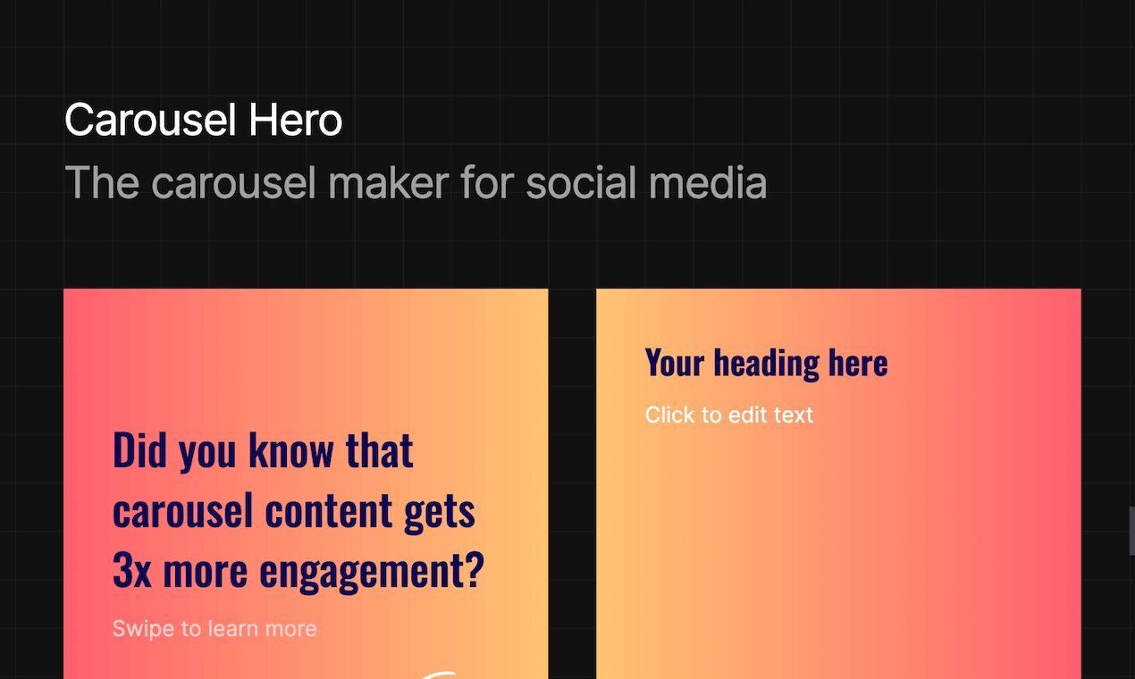 Carousel Hero: The carousel maker for social media | BetaList