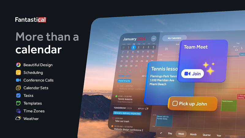 Fantastical Calendar | Vision Directory