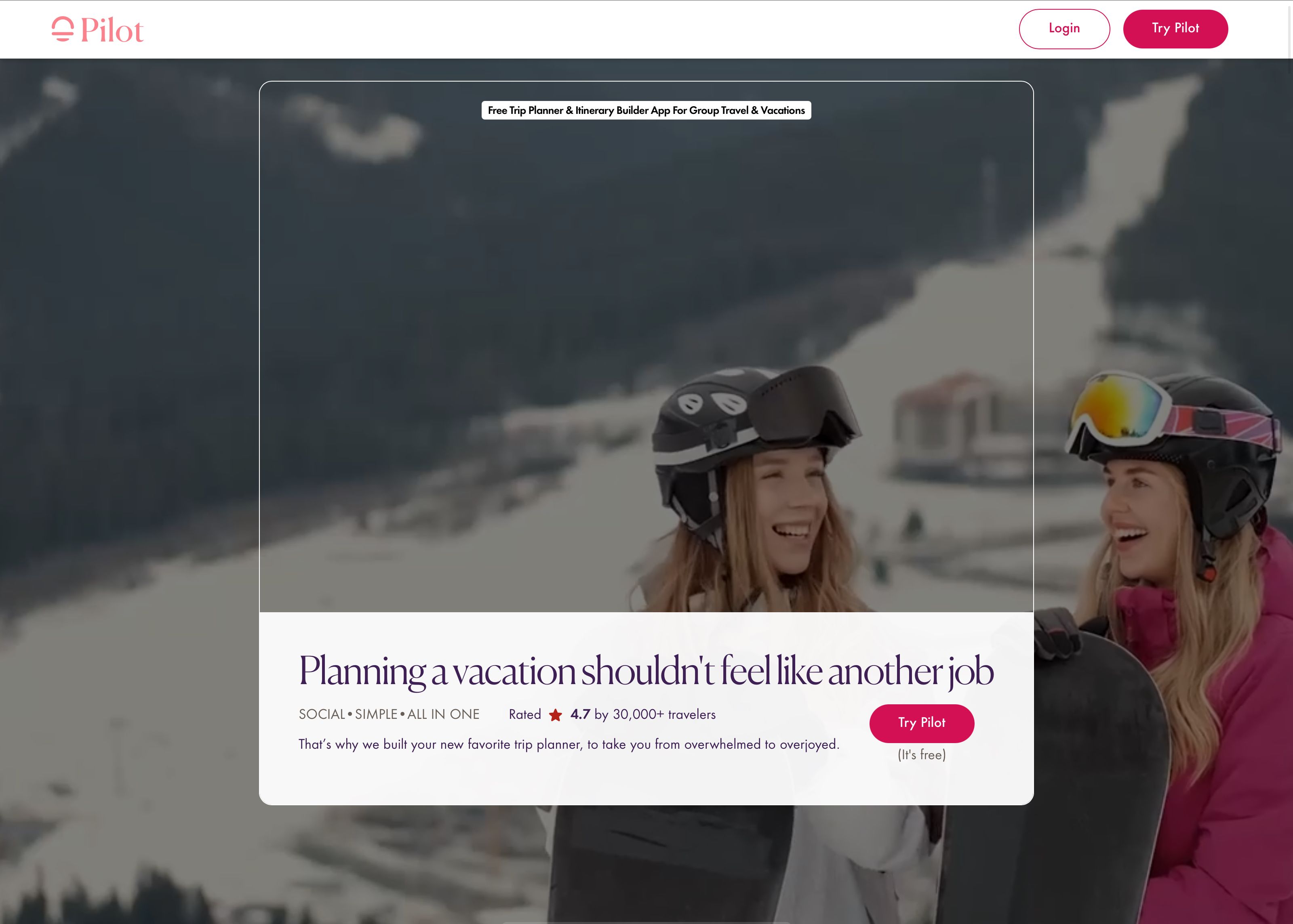 Pilot: An AI-powered, full-stack travel tool | BetaList