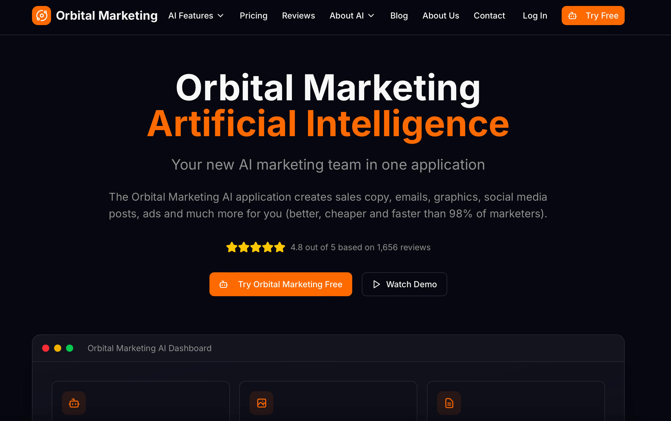 Orbital Marketing AI: Create sales copy, images, videos, | BetaList