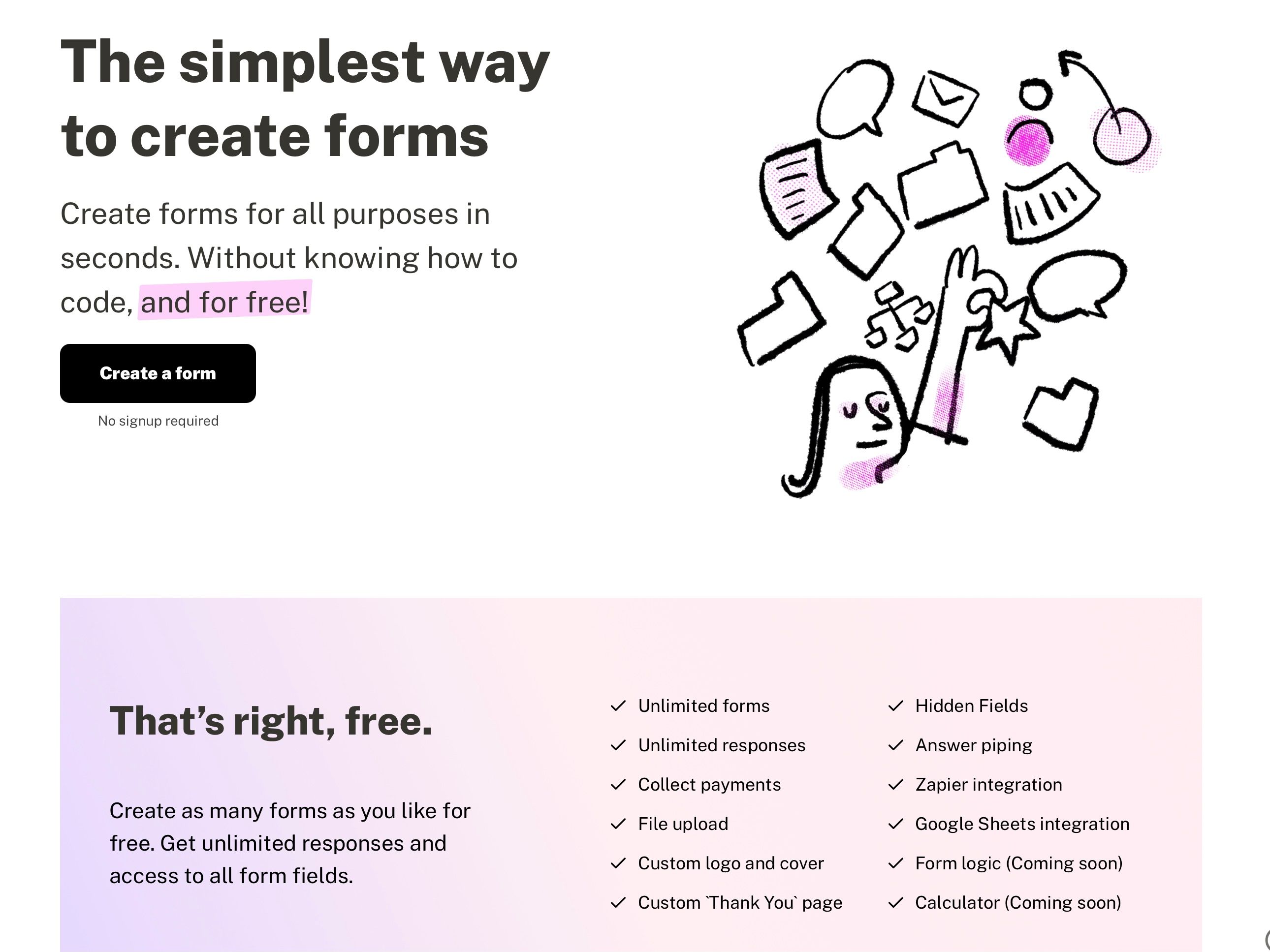Tally: The simplest way to create forms for free | BetaList