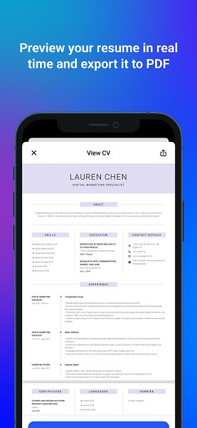 CV Maker: Mobile app for creation CV for free | BetaList