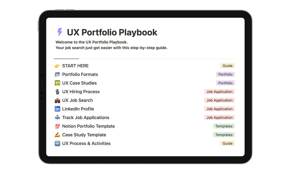 UX Portfolio Playbook: Get a UX job. Stress-free. | BetaList