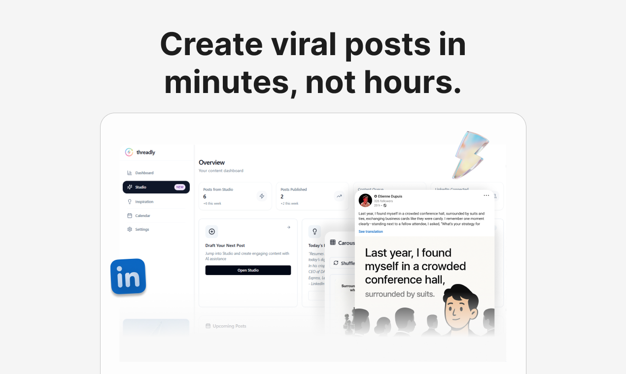 Threadly: 10x your LinkedIn growth with Ai | BetaList
