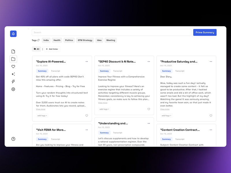 Audionotes: Voice and Text Notes into Structured Text | BetaList