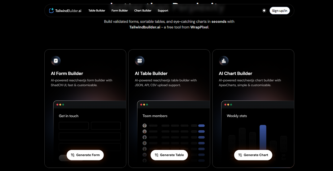 Tailwind Builder: Free AI builder to generate | BetaList