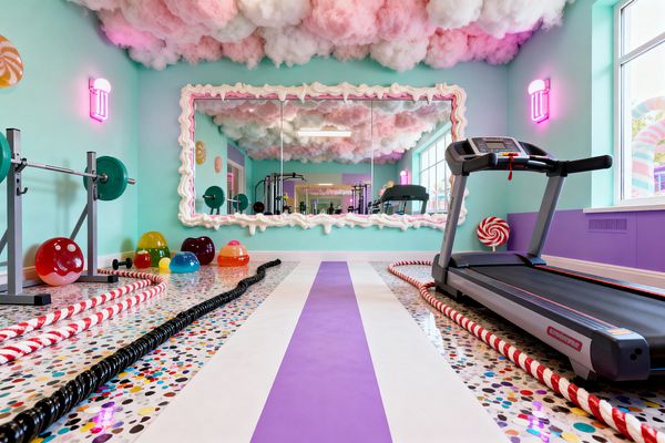Room AI – Candy Land Home Gym Design Ideas