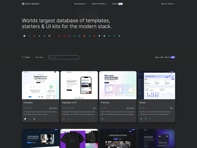 Built At Lightspeed: Directory of 4000+ themes, templates & | BetaList