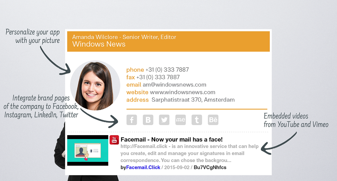 Facemail: Email signature for your business | BetaList