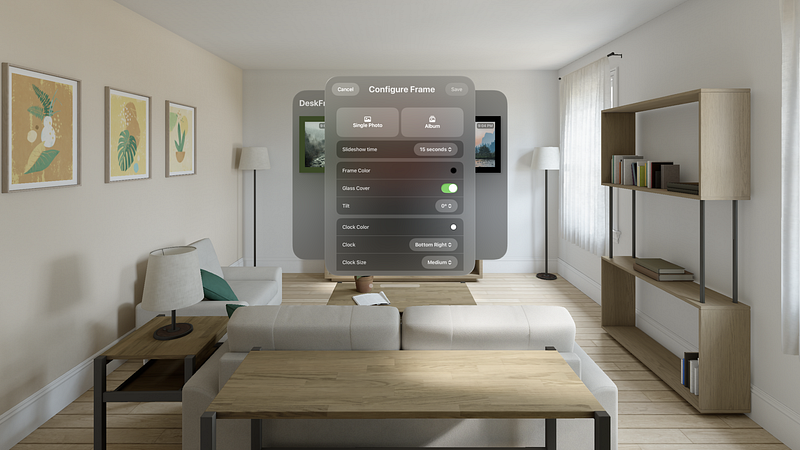 DeskFrame Spatial Photo Clock | Vision Directory