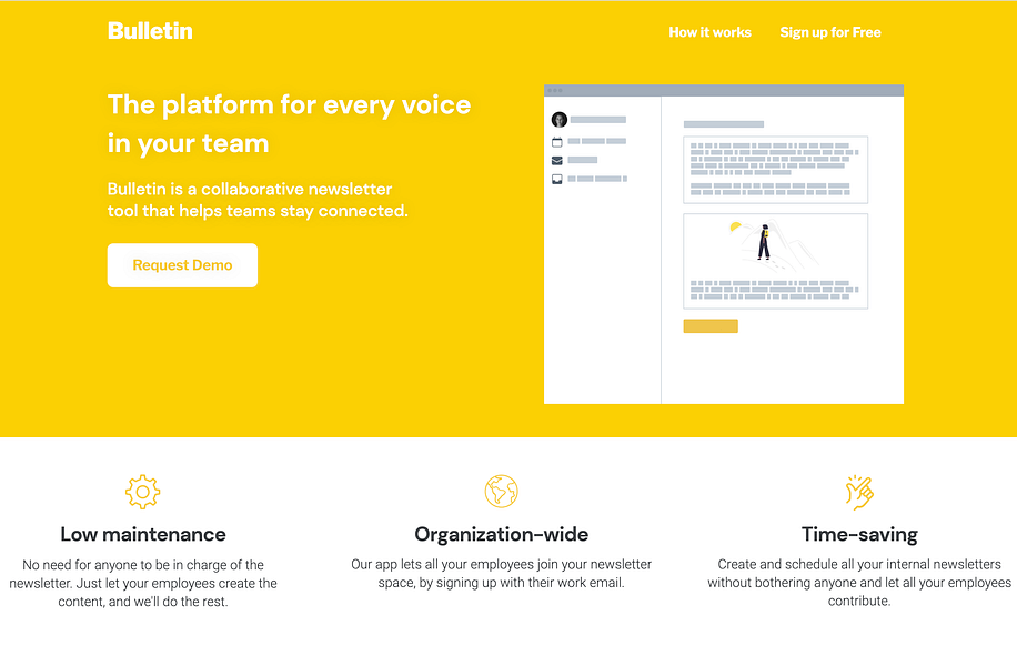 Bulletin: A collaborative platform for internal newsletters | BetaList