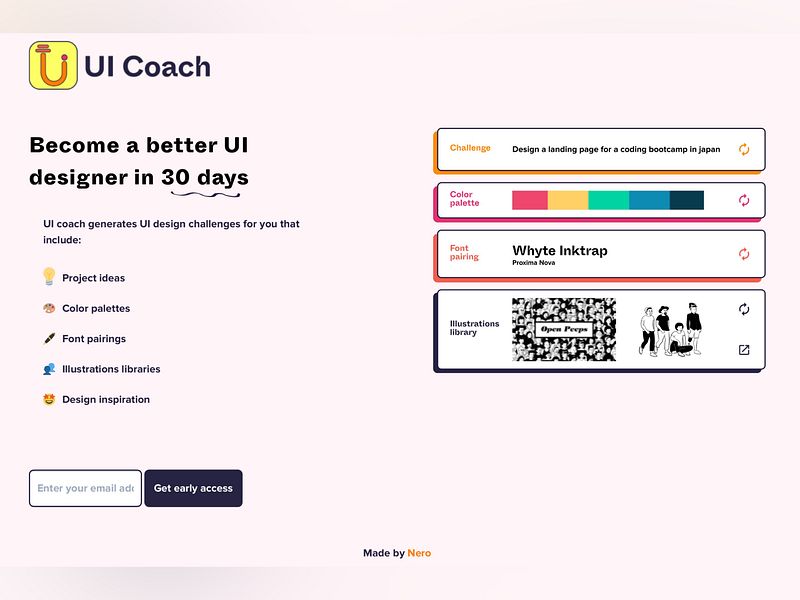 UI Coach: Become a better UI designer in 30 days | BetaList