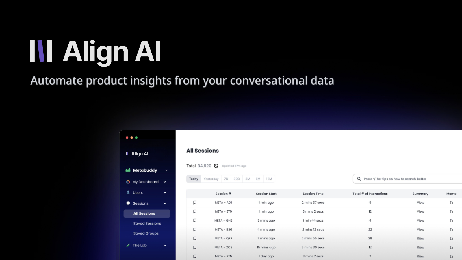 align.ai: Unlock useful insights from conversational data | BetaList