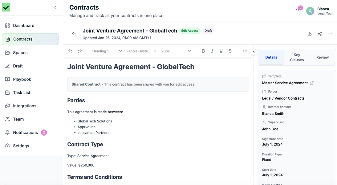 Apprvd: A radically simple contract platform with powerful, | BetaList
