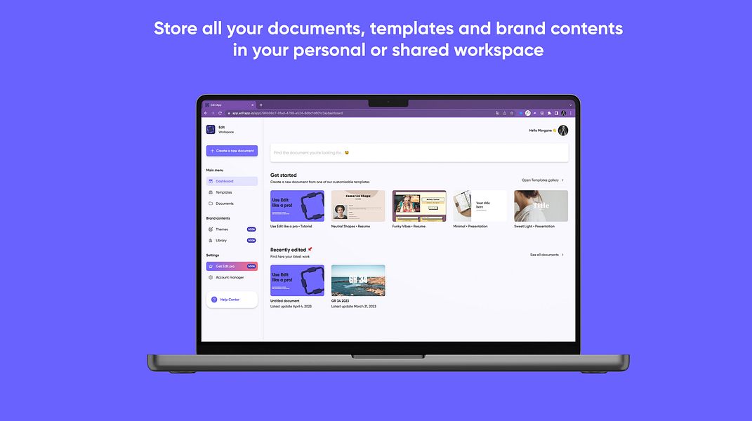Edit App: Create full responsive and interactive documents | BetaList