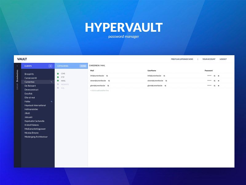 Hypervault: The password manager for teams and individuals | BetaList