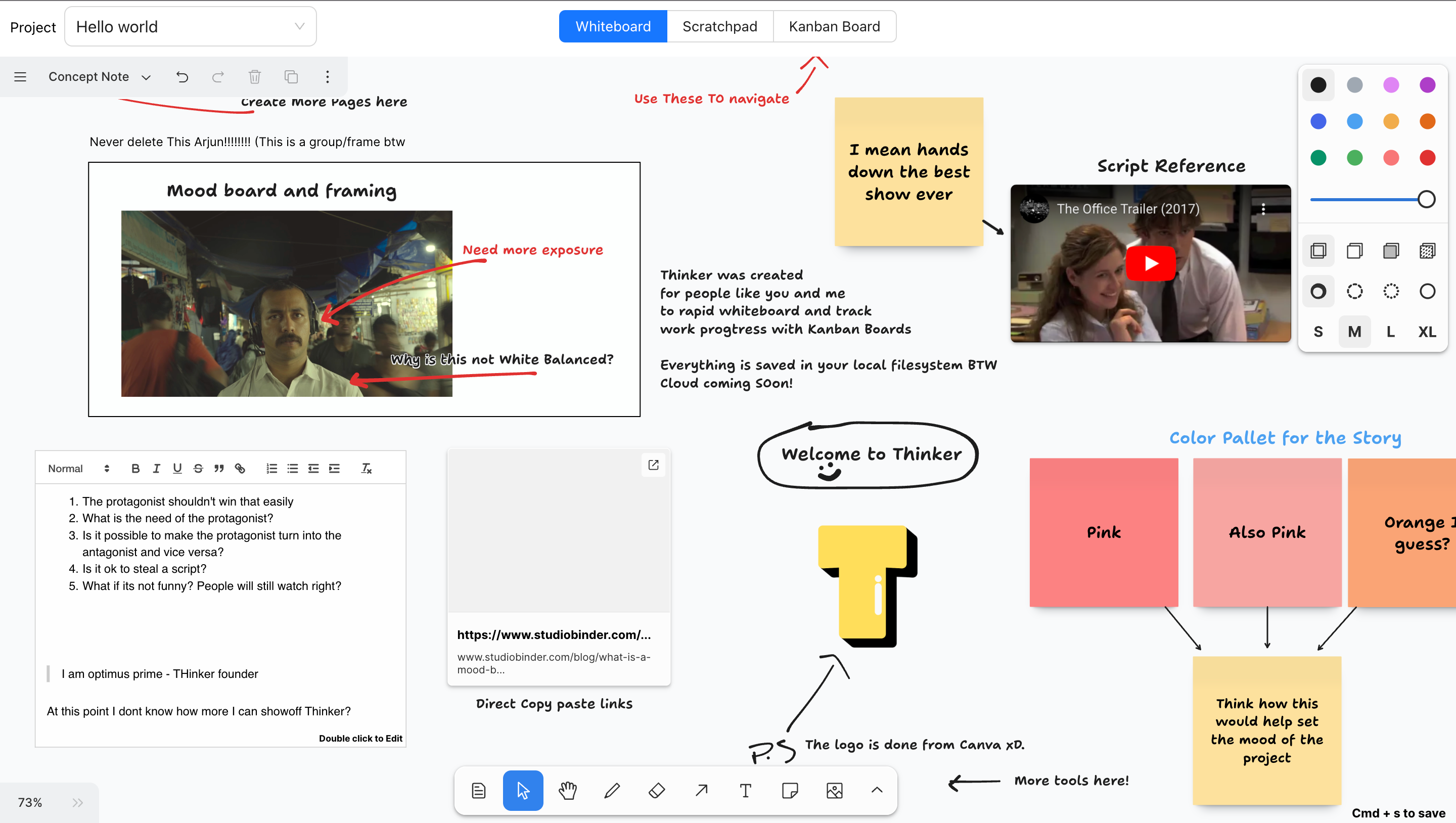 Thinker: Whiteboards, Kanbans and Scratchpad - 95% Project | BetaList