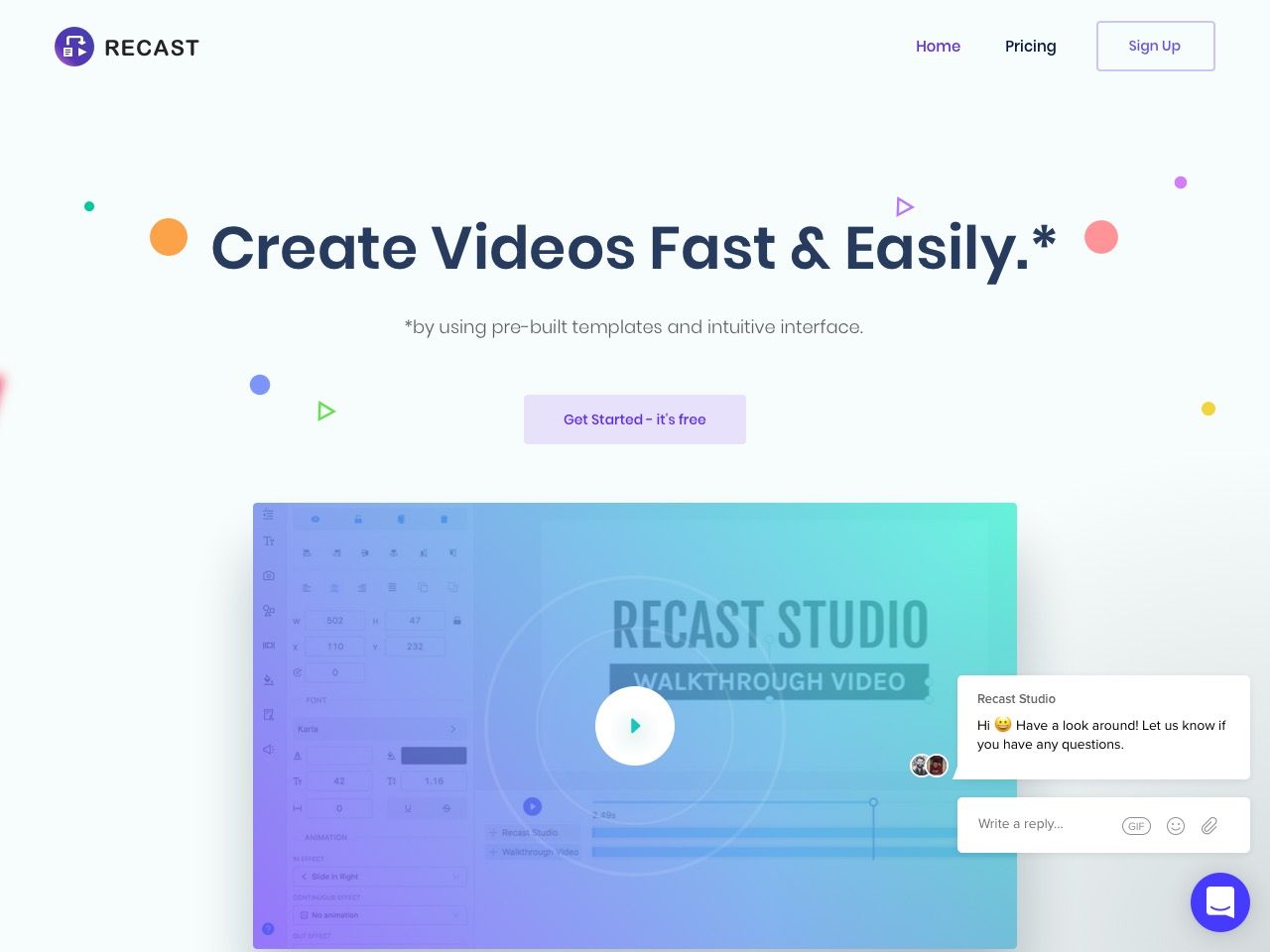 Recast Studio: A cloud based online video editor for | BetaList
