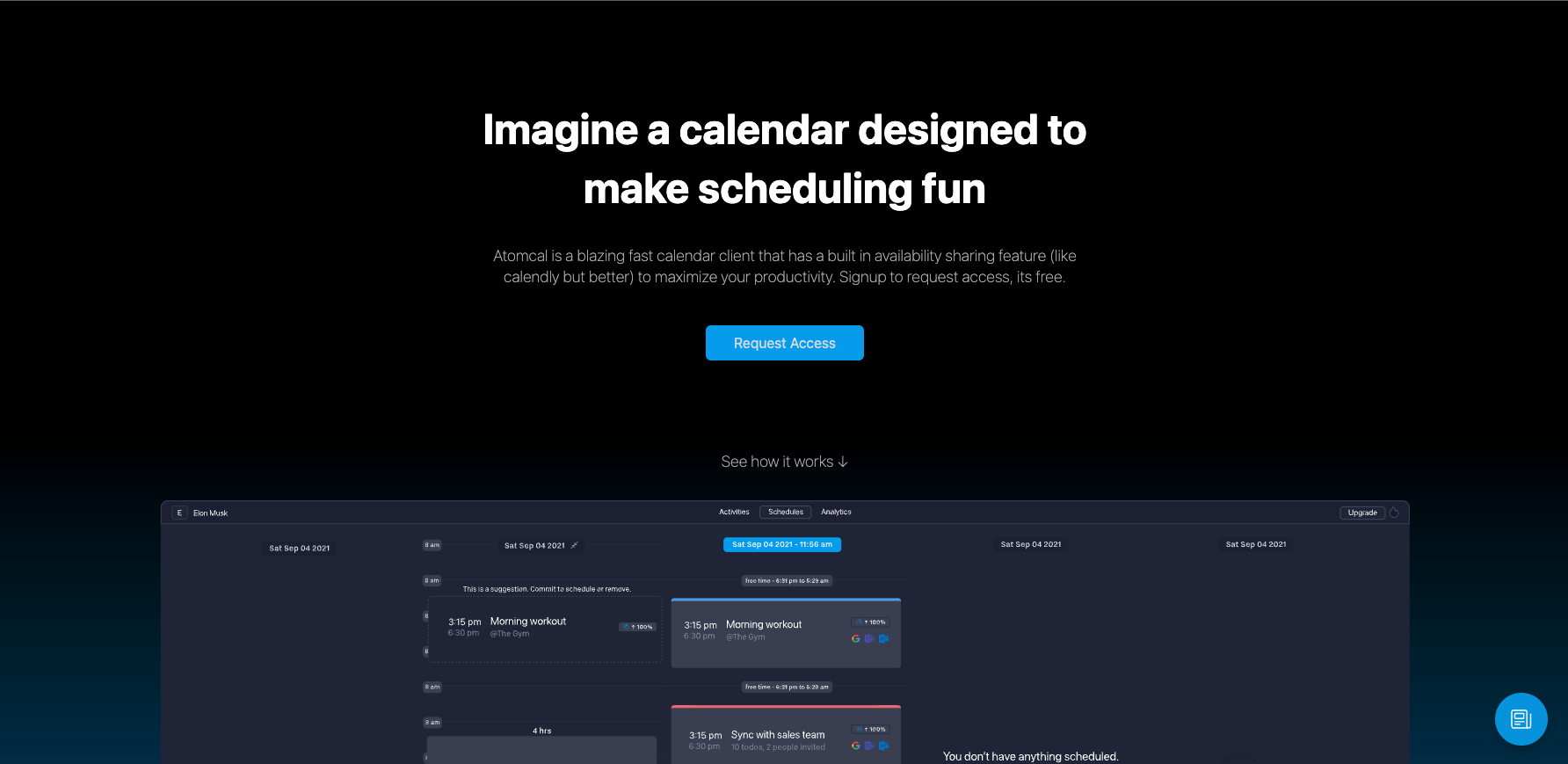 Atomcal: A calendar app designed for Discord communities to | BetaList