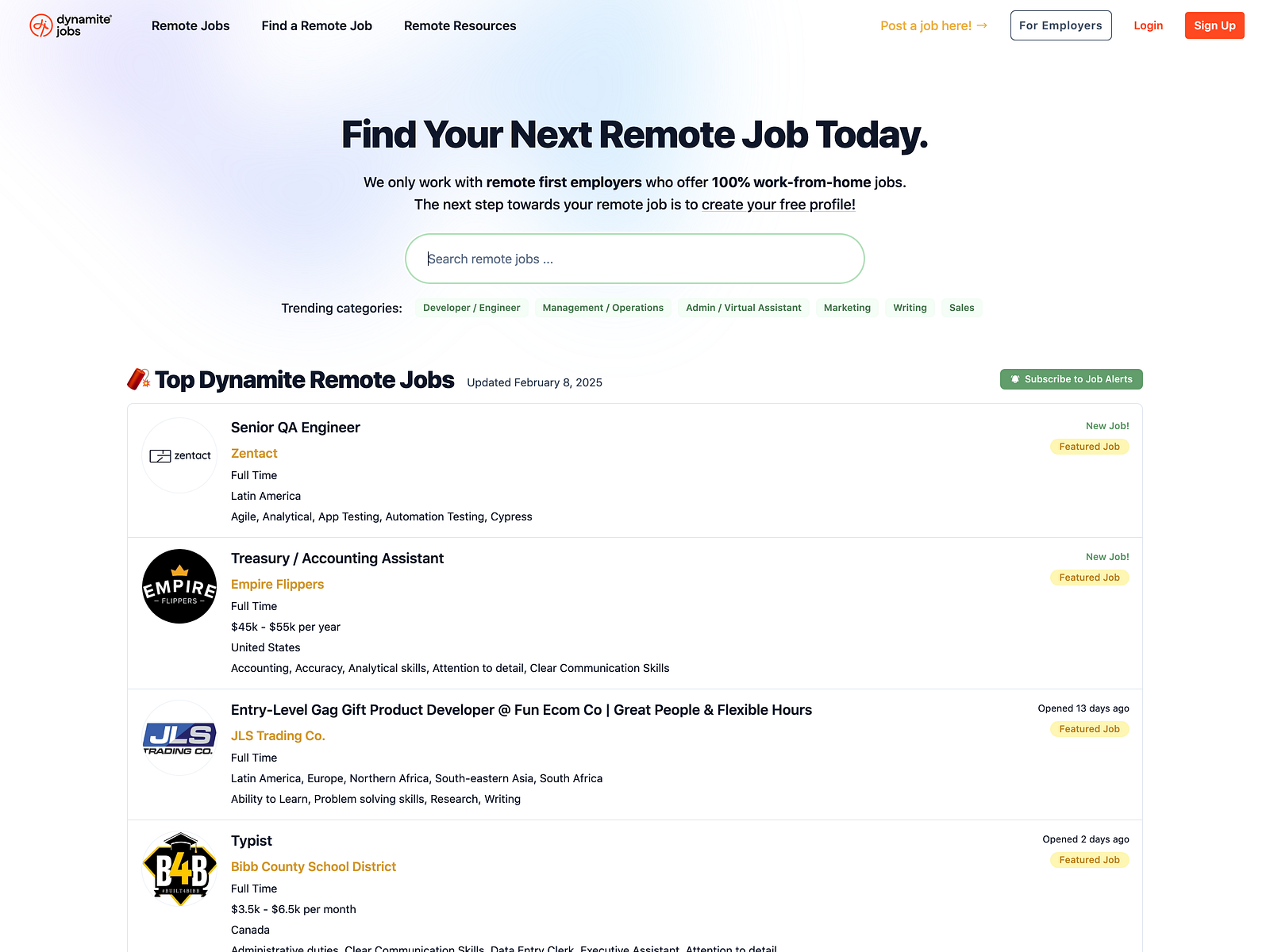 Dynamite Jobs - Job Board Review – Startup Jobs