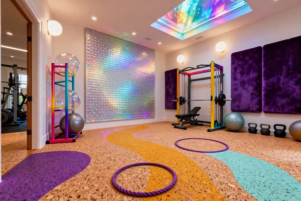Room AI – Psychedelic Home Gym Design Ideas