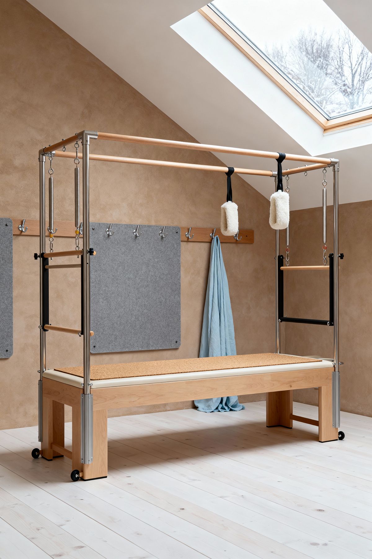 Room AI – Scandinavian Loft Pilates Gym with Skylight - Interior