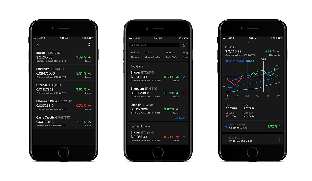 Coindex: Cryptocurrency price tracker on iOS - Bitcoin, | BetaList