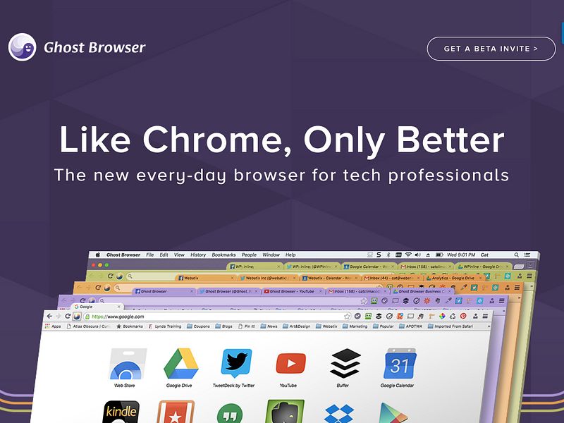 Ghost Browser: The new every-day browser for Tech | BetaList
