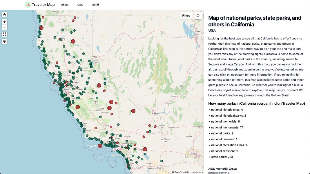 Traveler Map: Explore national parks around the world on | BetaList