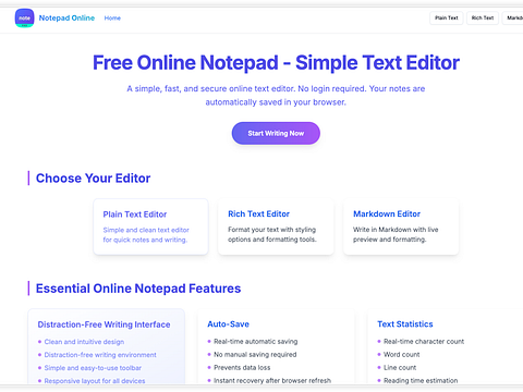 Online NotesPad: Free Online Notes Taking App | BetaList