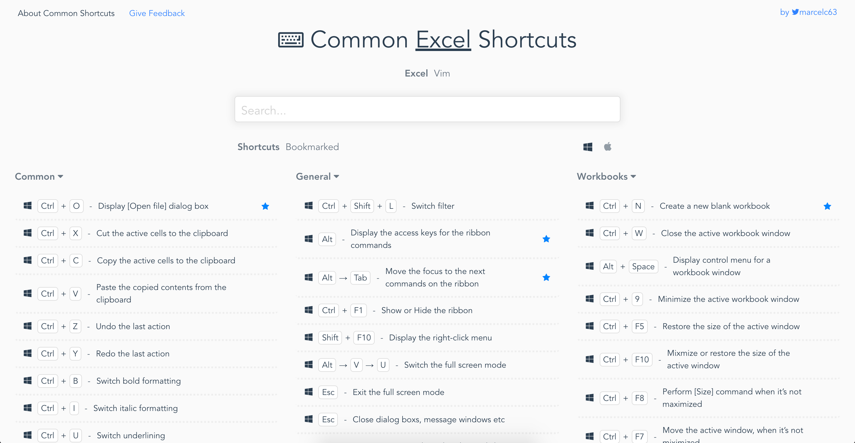 Common Shortcuts: Find and bookmark shortcuts you need for | BetaList