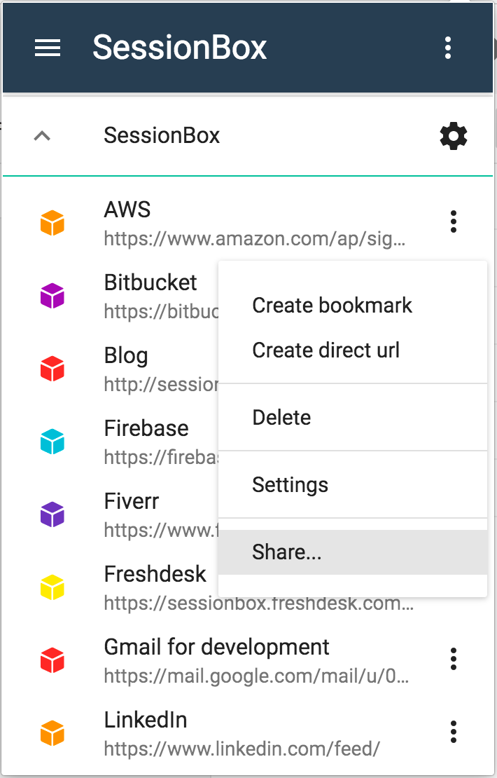SessionBox: Use one browser with multiple active sessions | BetaList