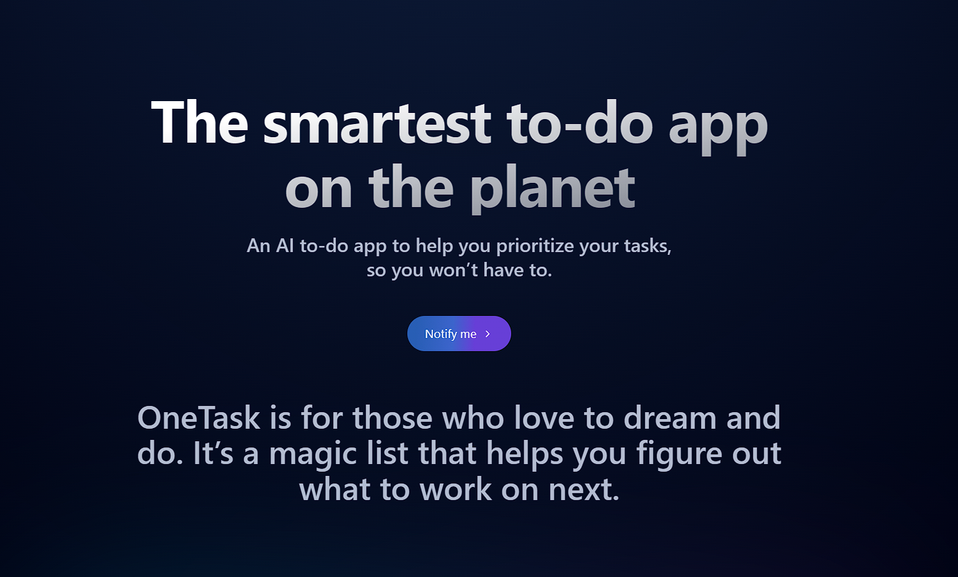 OneTask: The Smartest To-Do App Ever Built | BetaList
