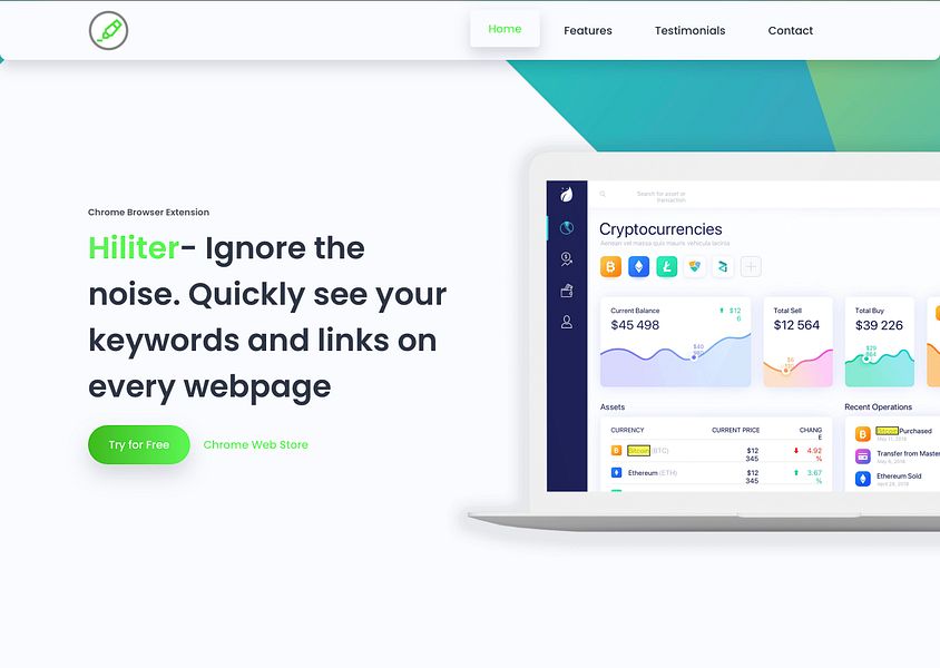 Hiliter: Highlight the keywords and links you want to see | BetaList