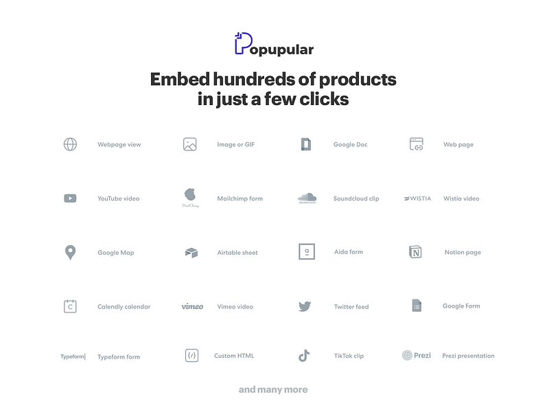 Popupular: Easily embed anything into a popup on your site | BetaList