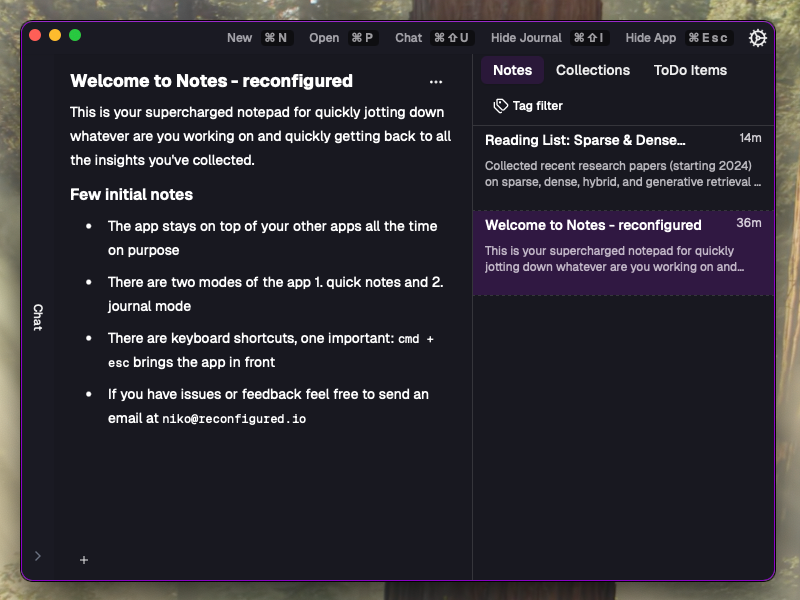 Notes - reconfigured: The AI notepad for people who think | BetaList