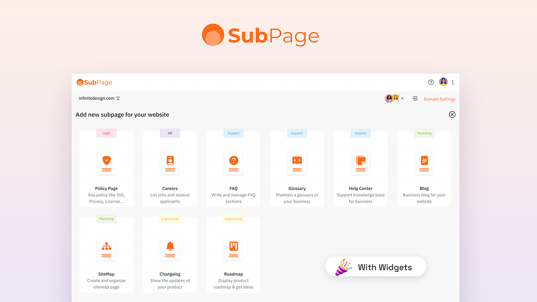 SubPage.app: Easiest way to build your website's sub-pages | BetaList SubPage.app: Easiest way to build your website's sub-pages | BetaList