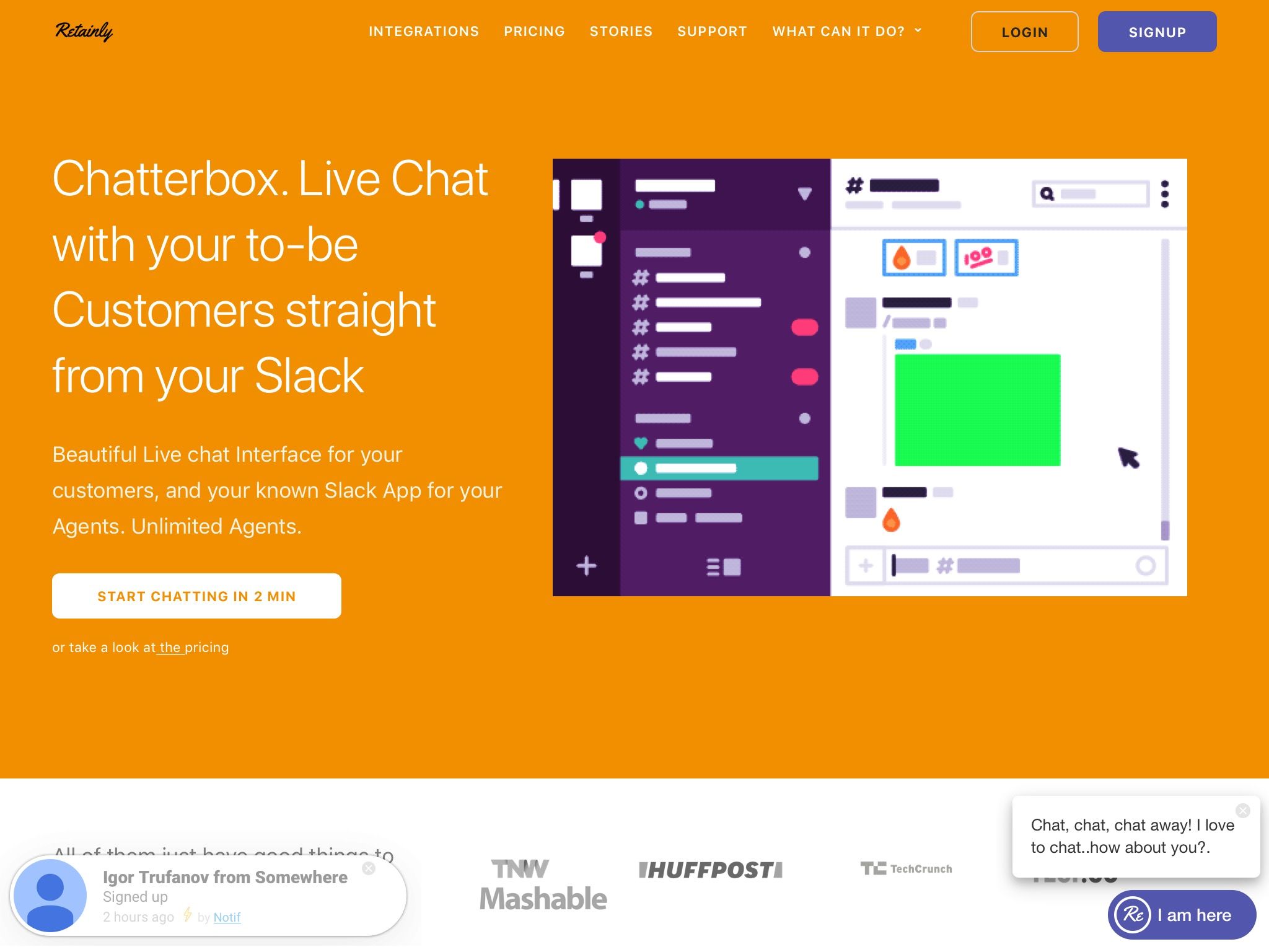 Chatterbox: Live Chat with your to-be Customers, straight | BetaList