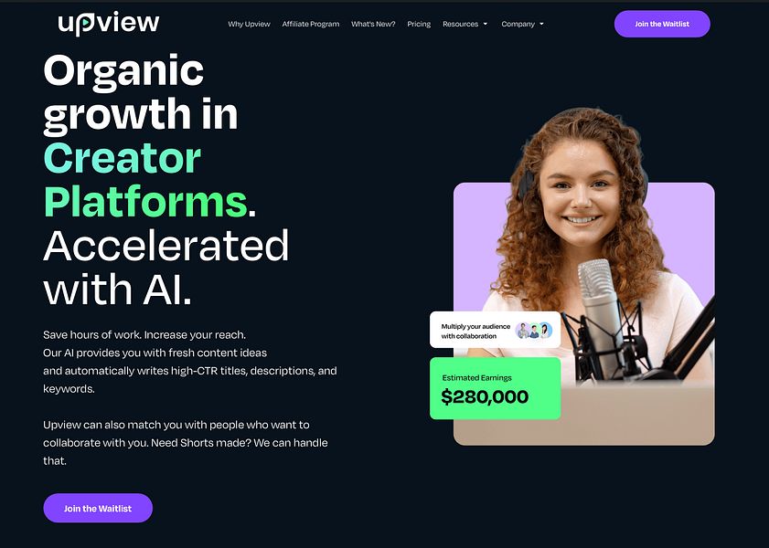 Upview: AI-powered insights for YouTubers to increase | BetaList