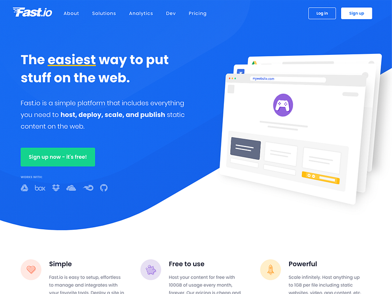 Fast.io: Modern hosting platform that syncs from GitHub and | BetaList