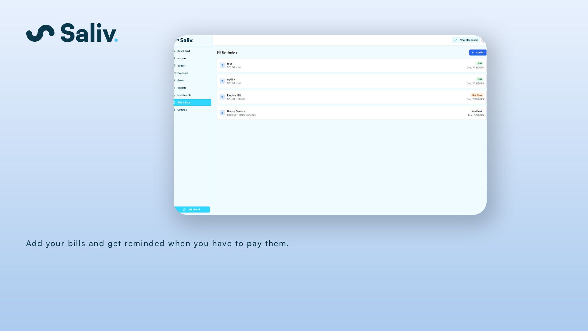 Saliv: Manage your money by just talking to it | BetaList