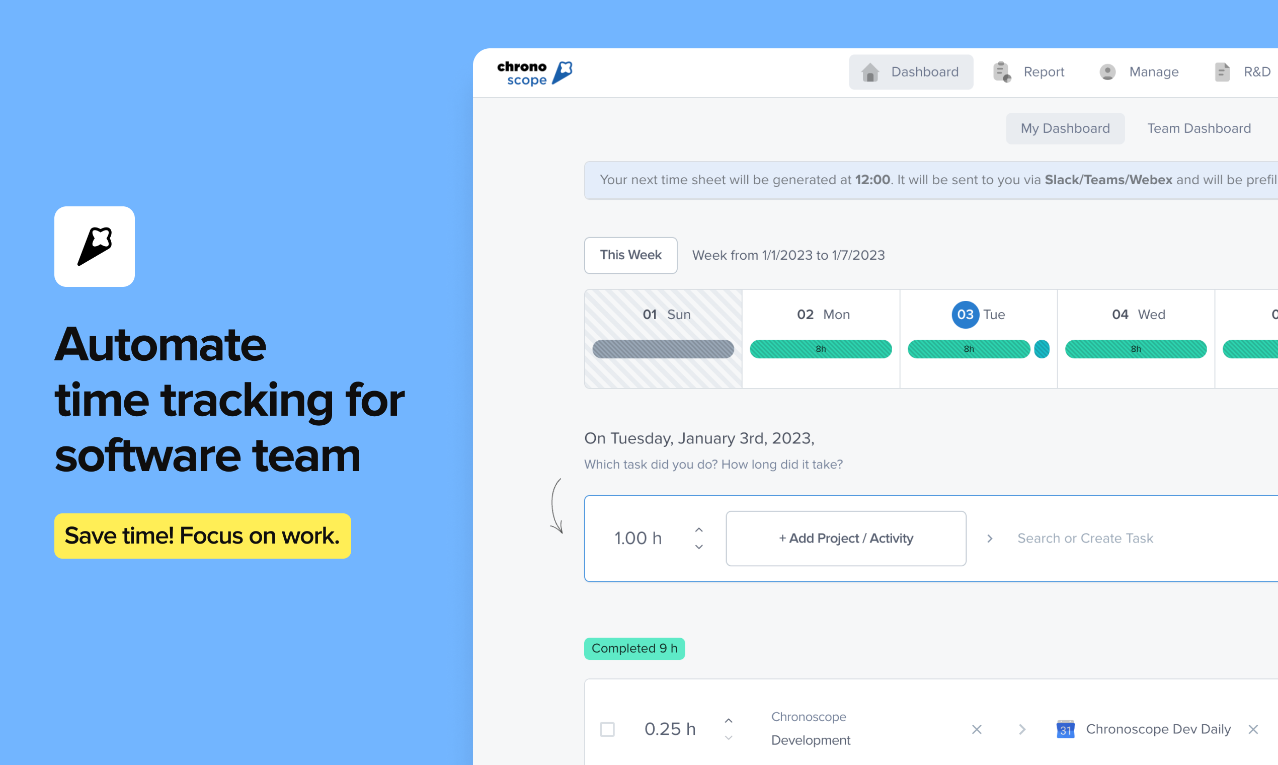 Chronoscope: Automatic time tracking for engineering teams | BetaList