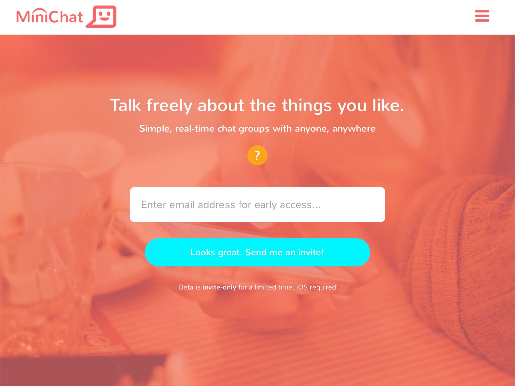 MiniChat: Simple, real-time chat rooms with anyone, | BetaList