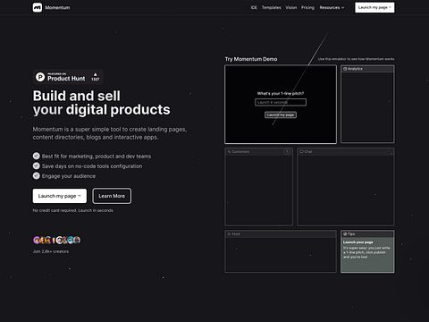 Momen: Build powerful web apps with no code, assisted by AI | BetaList